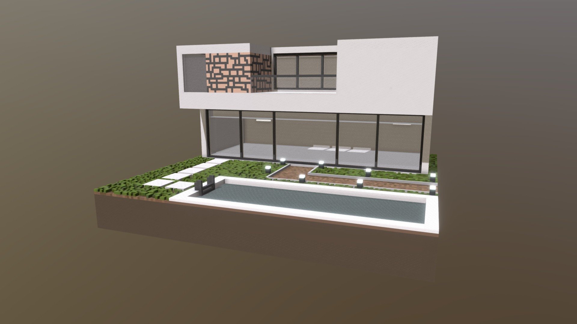 Modern Voxel House - 3D model by VX-Digitart (@vxdigitart) [db6cbe0 ...