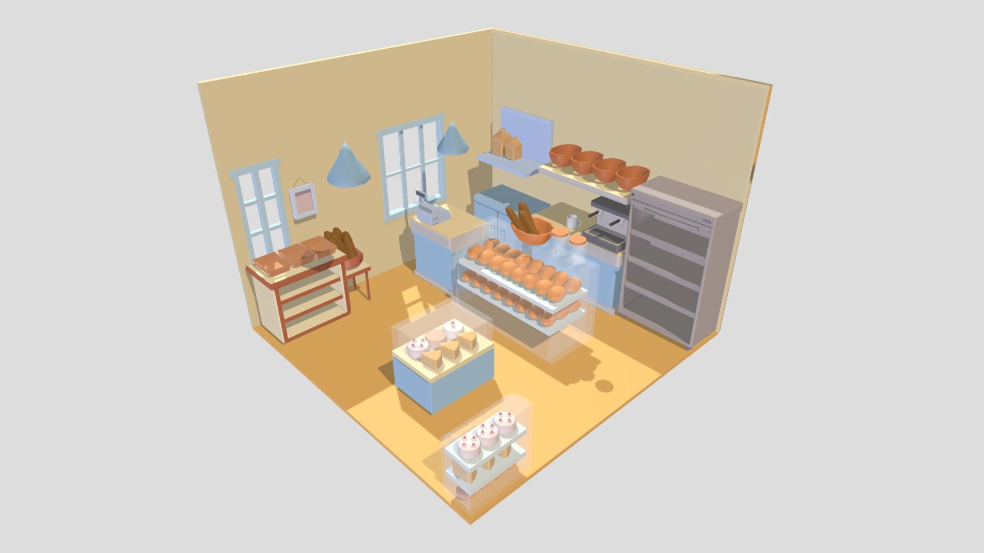 Bakery - 3D model by Glenda K (@glendakhoobx) [db7494c] - Sketchfab