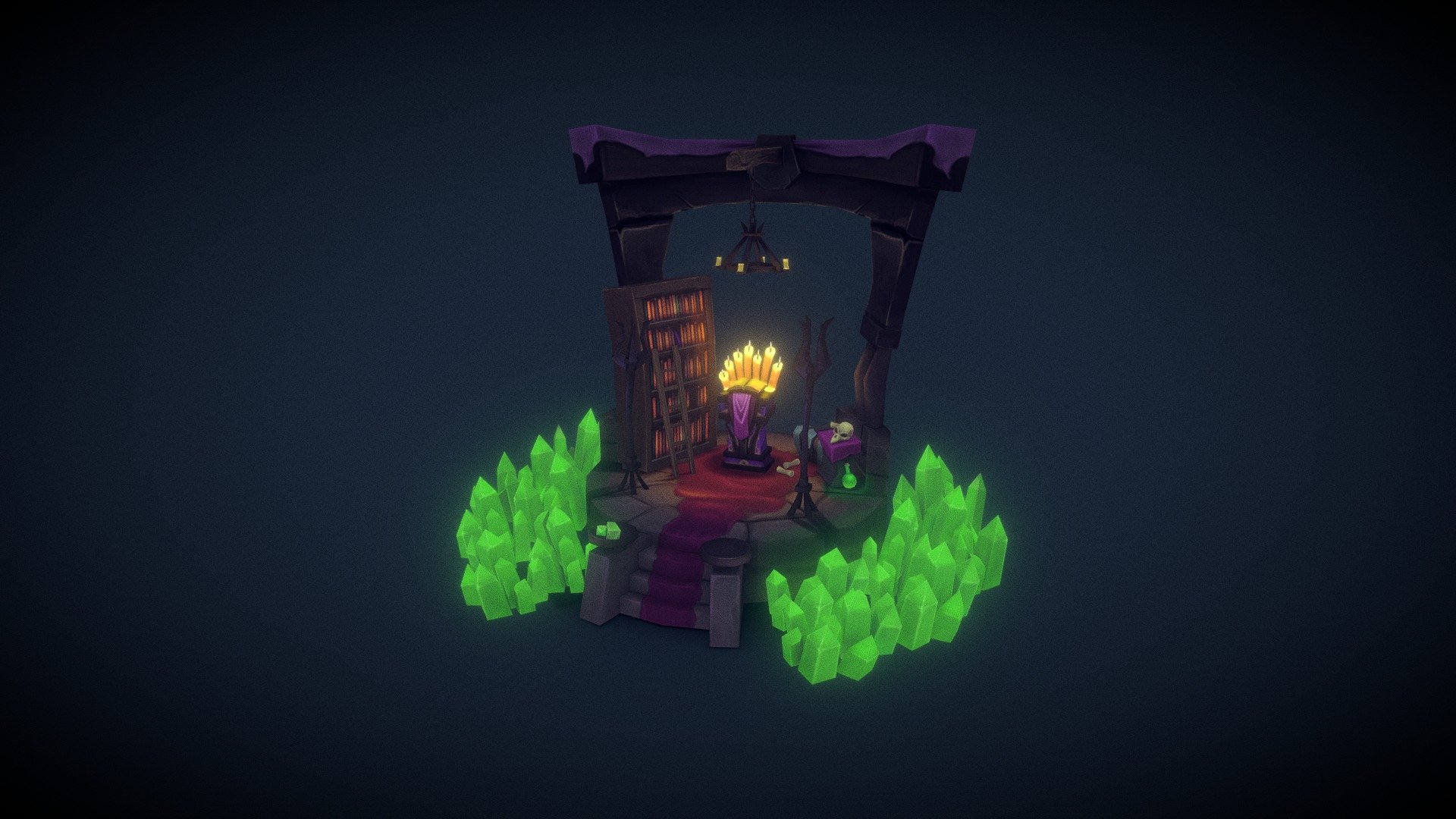 Hand Painted Dark Sanctuary - 3D model by deluxor [db76184] - Sketchfab