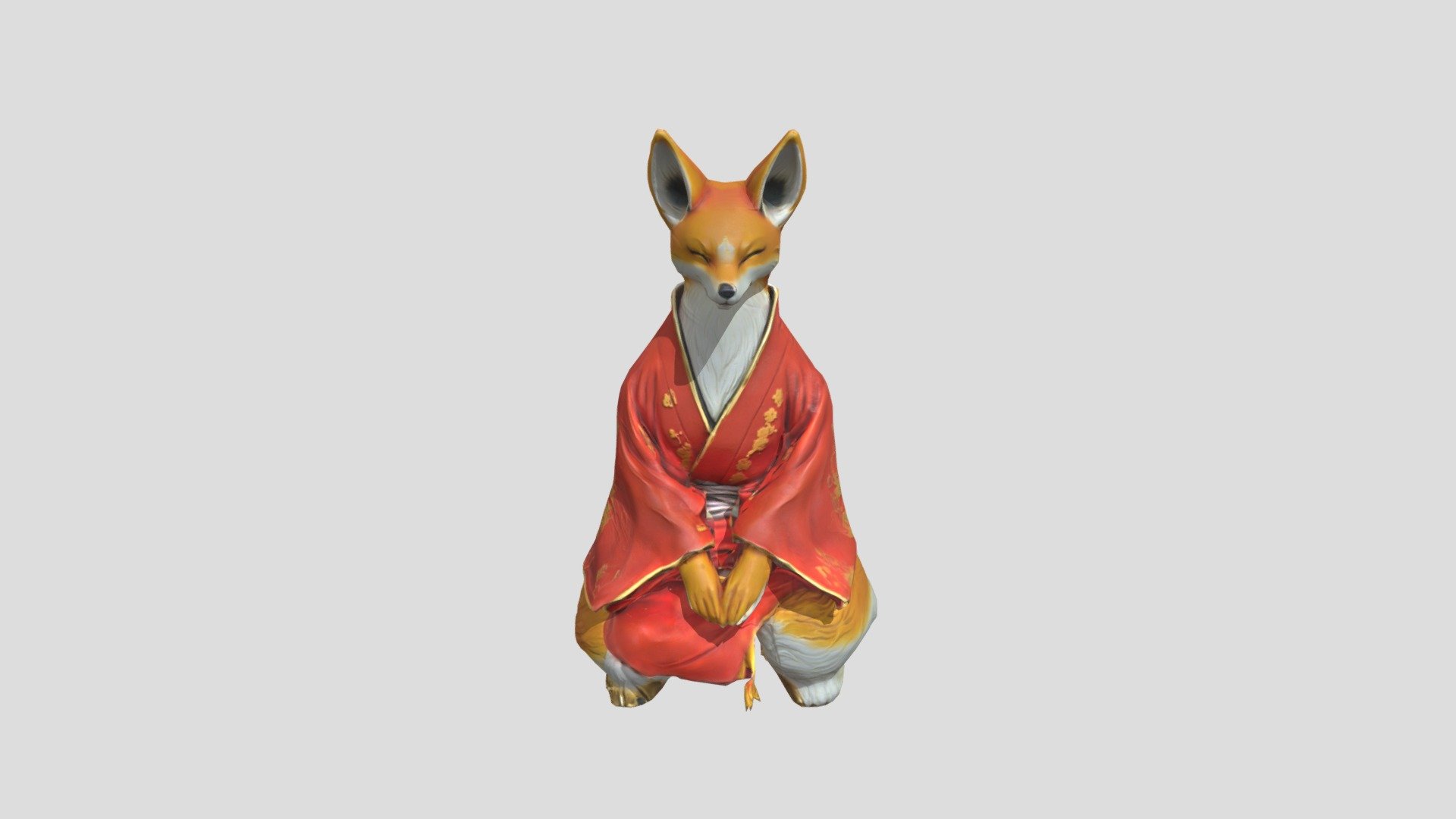 Kitsune sitting down 1.0 - Download Free 3D model by mtkarcher5 ...