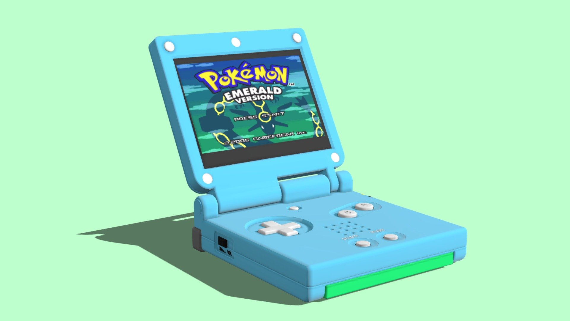 Game Boy Advance SP 3D Model - 3D model by Jacob Berger (@JacobBerger ...