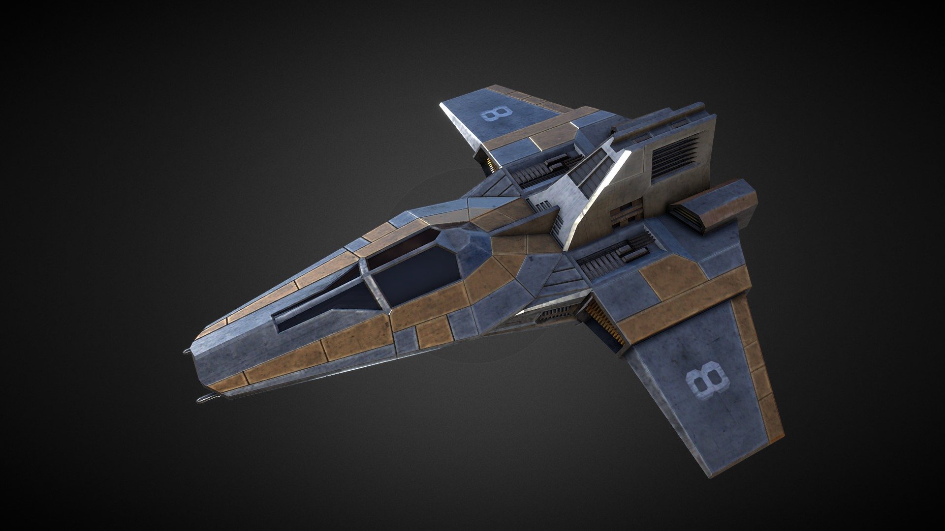Spaceship - 3D model by deko (@deko_ai) [db7f609] - Sketchfab
