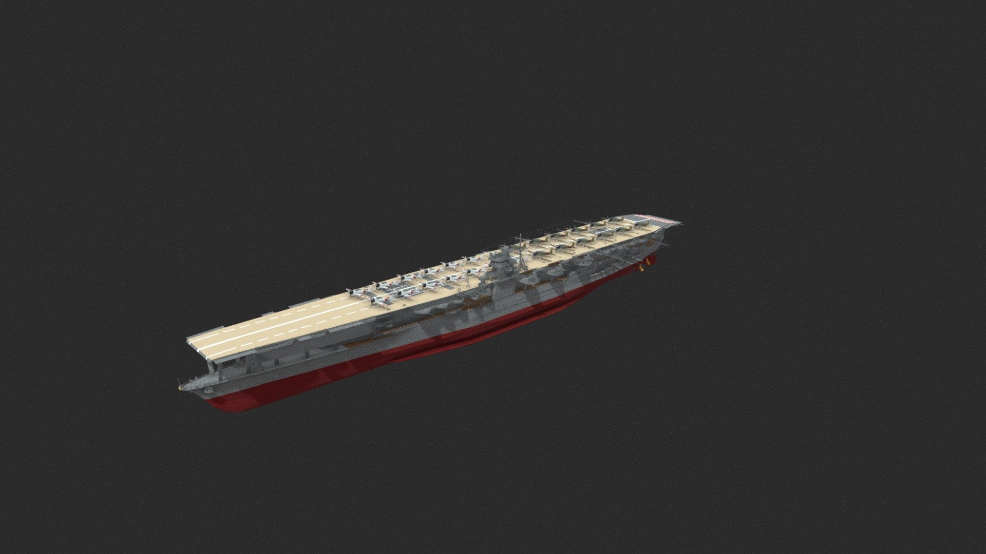 Japan Aircraft Carrier Akagi - 3D model by Voyager658 [db801ce] - Sketchfab