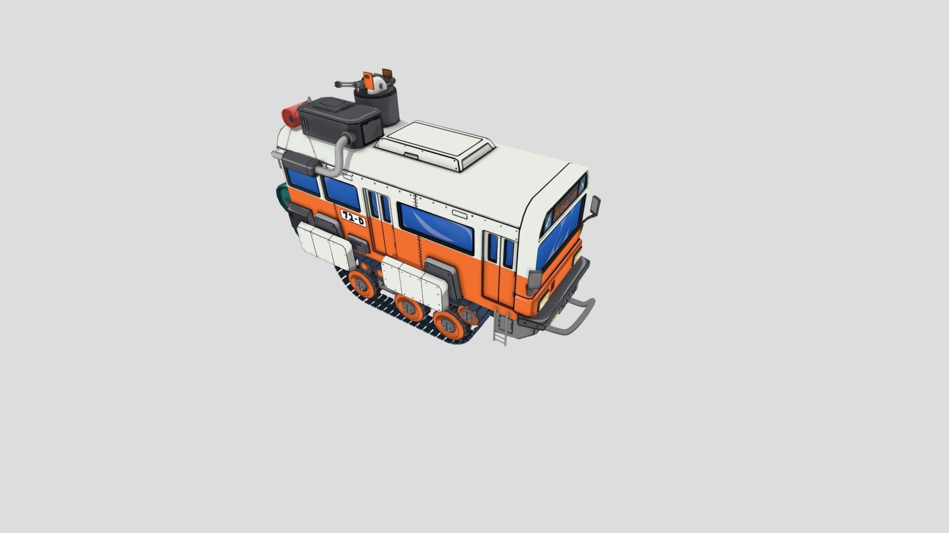 A bus converted into a tank - Download Free 3D model by aradreial ...