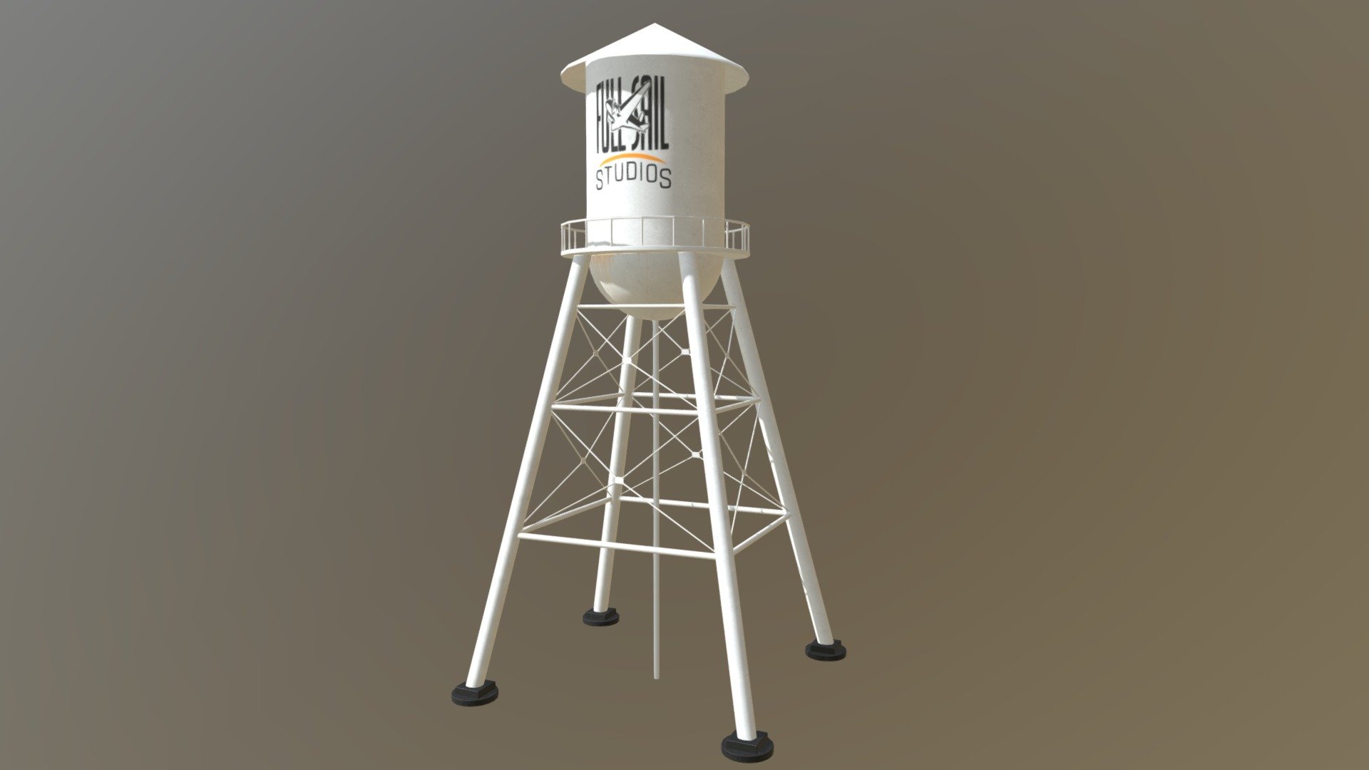 Low Poly Full Sail Water Tower - 3D model by KevGoldman [db81f45 ...