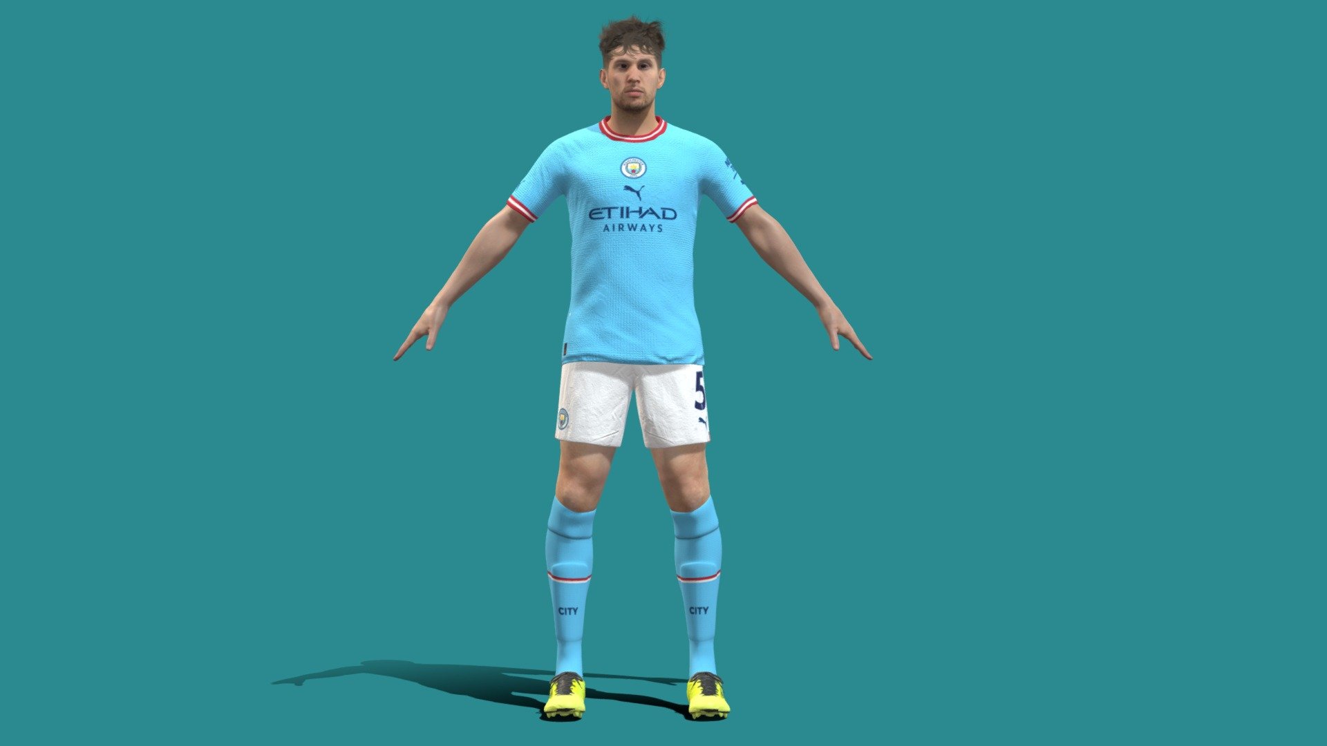 3D Rigged John Stones Manchester City - 3D model by 3dpassion.net ...