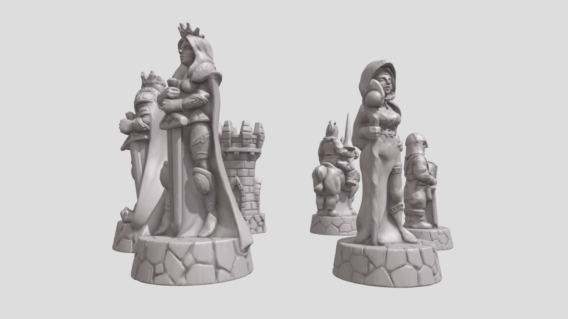 Human army chess set - 3D model by Nemo-MK2 [db84eee] - Sketchfab