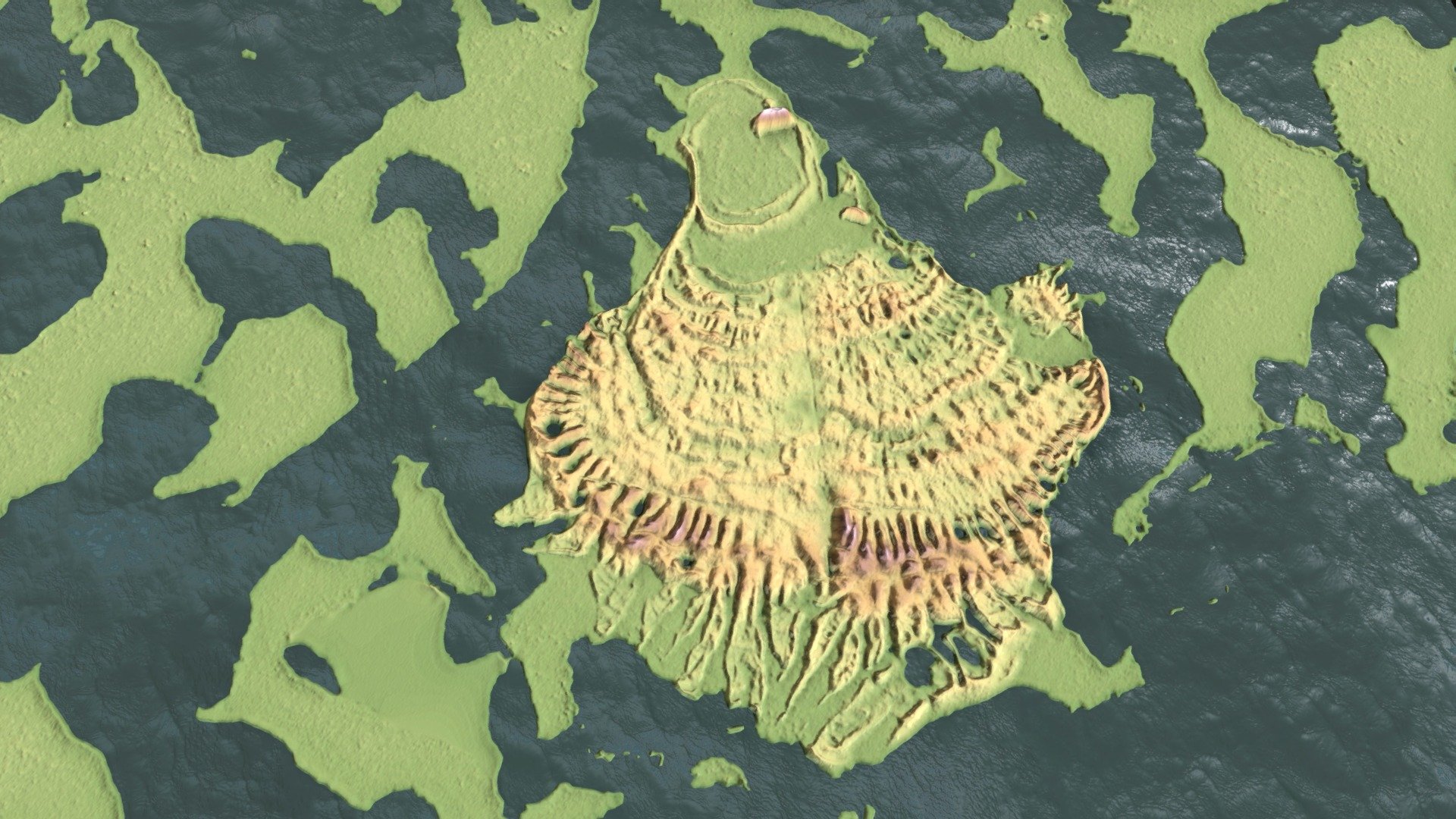 3D Terrain Map of Russell Key - 3D model by University of South Florida ...