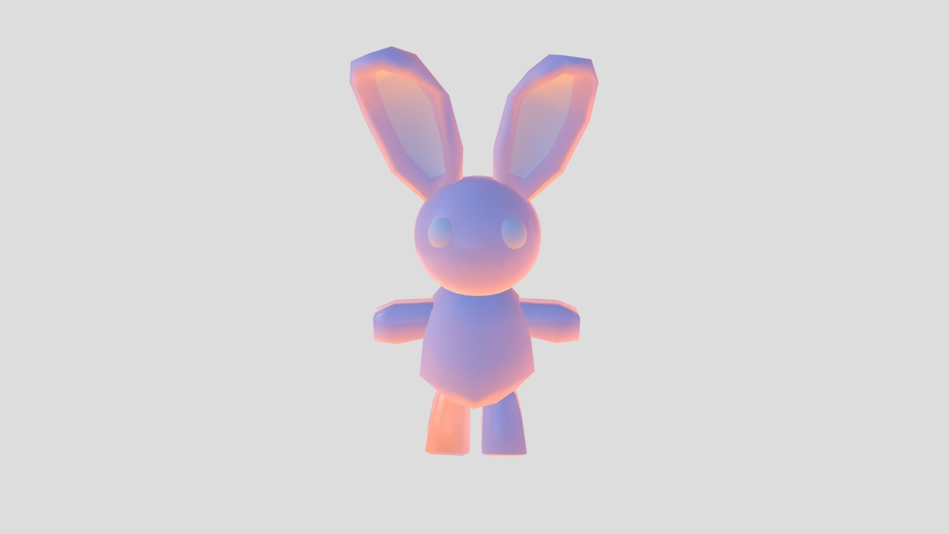 Bunny (for low poly class) - 3D model by sarahoneyyy [db87025] - Sketchfab