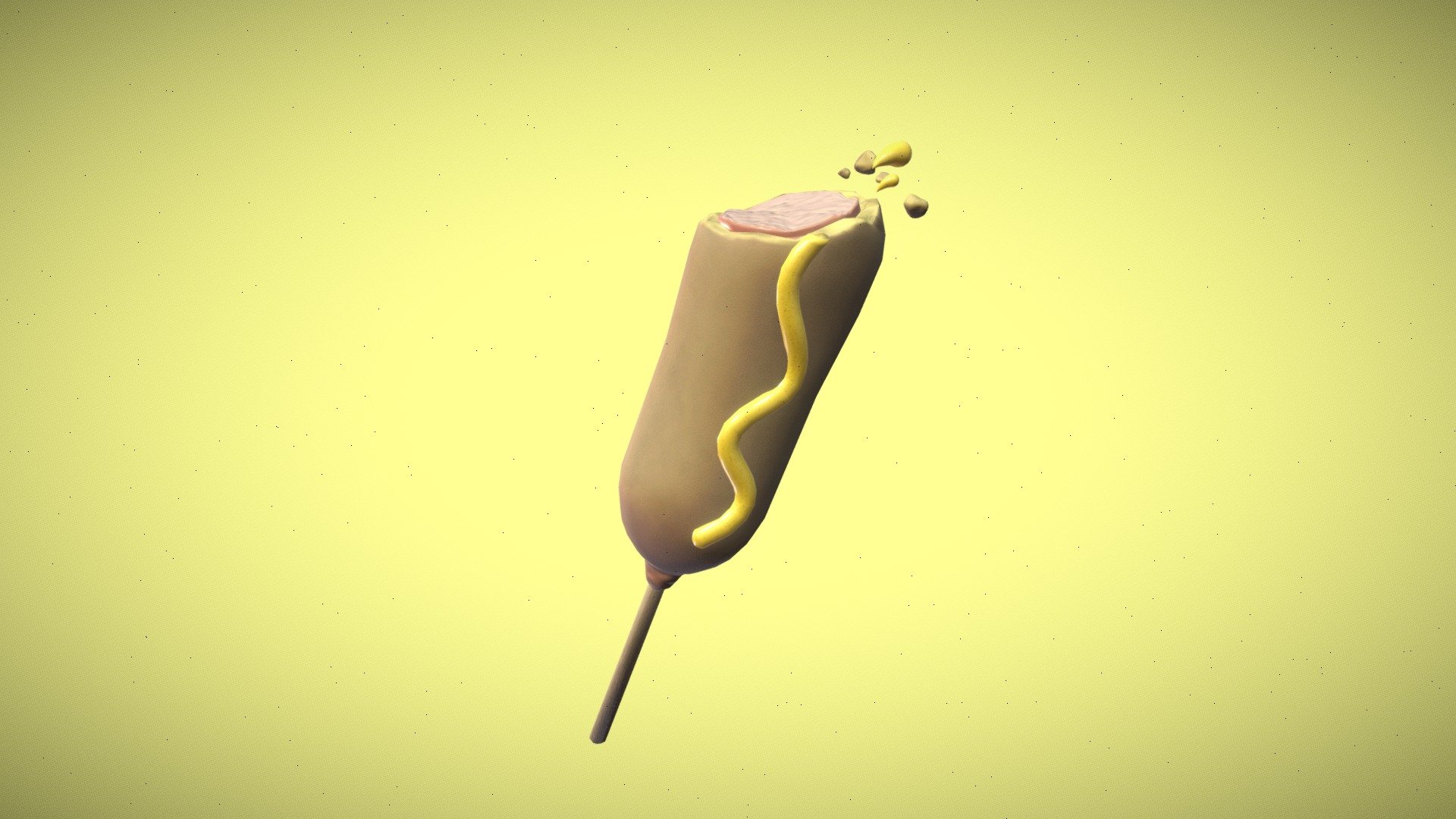 Stylized Corn Dog Model - 3D model by coelacanthhh [db89b9b] - Sketchfab