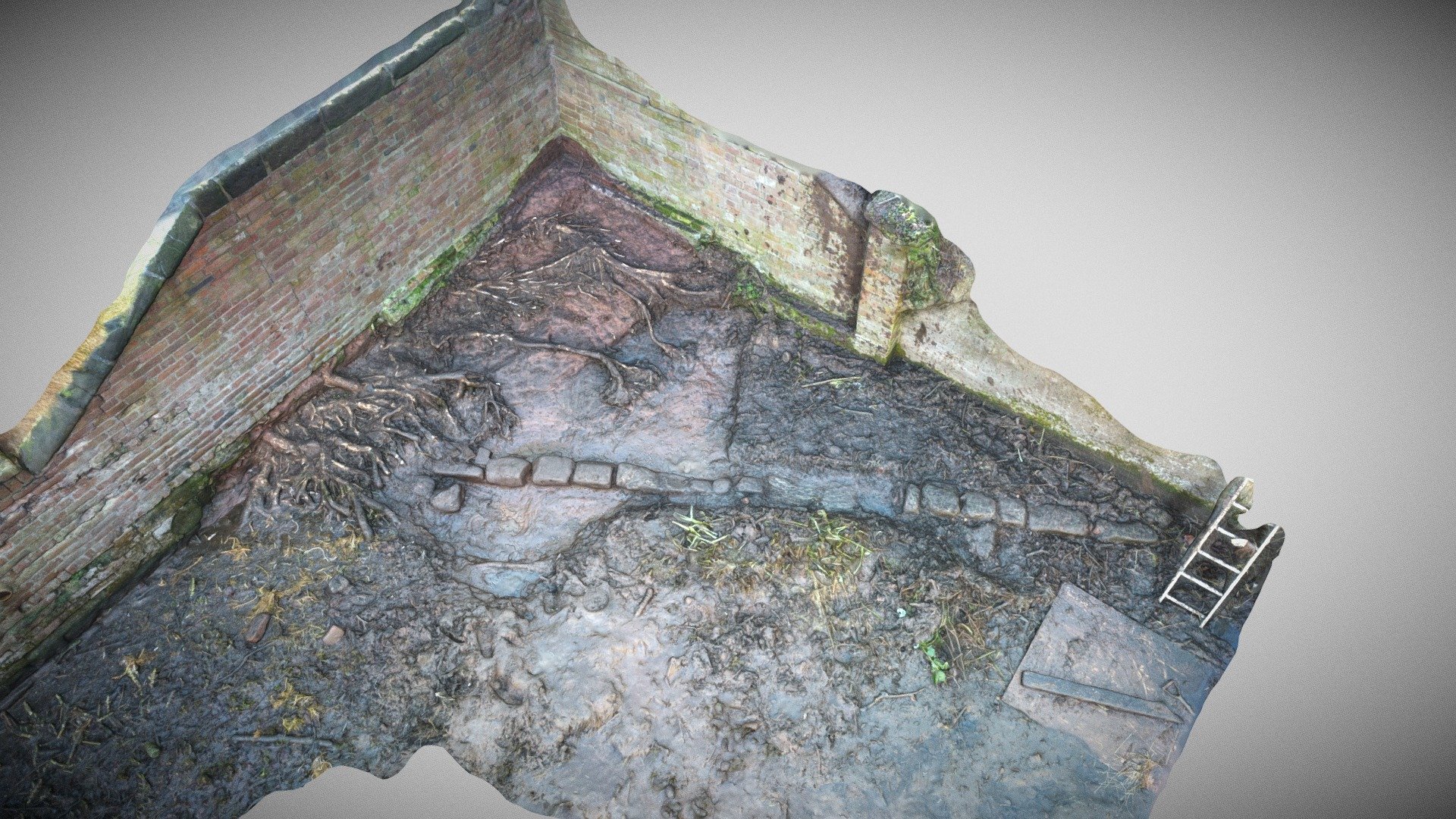 Harvington Moat Wall - 3D model by tcornah [db8dc33] - Sketchfab