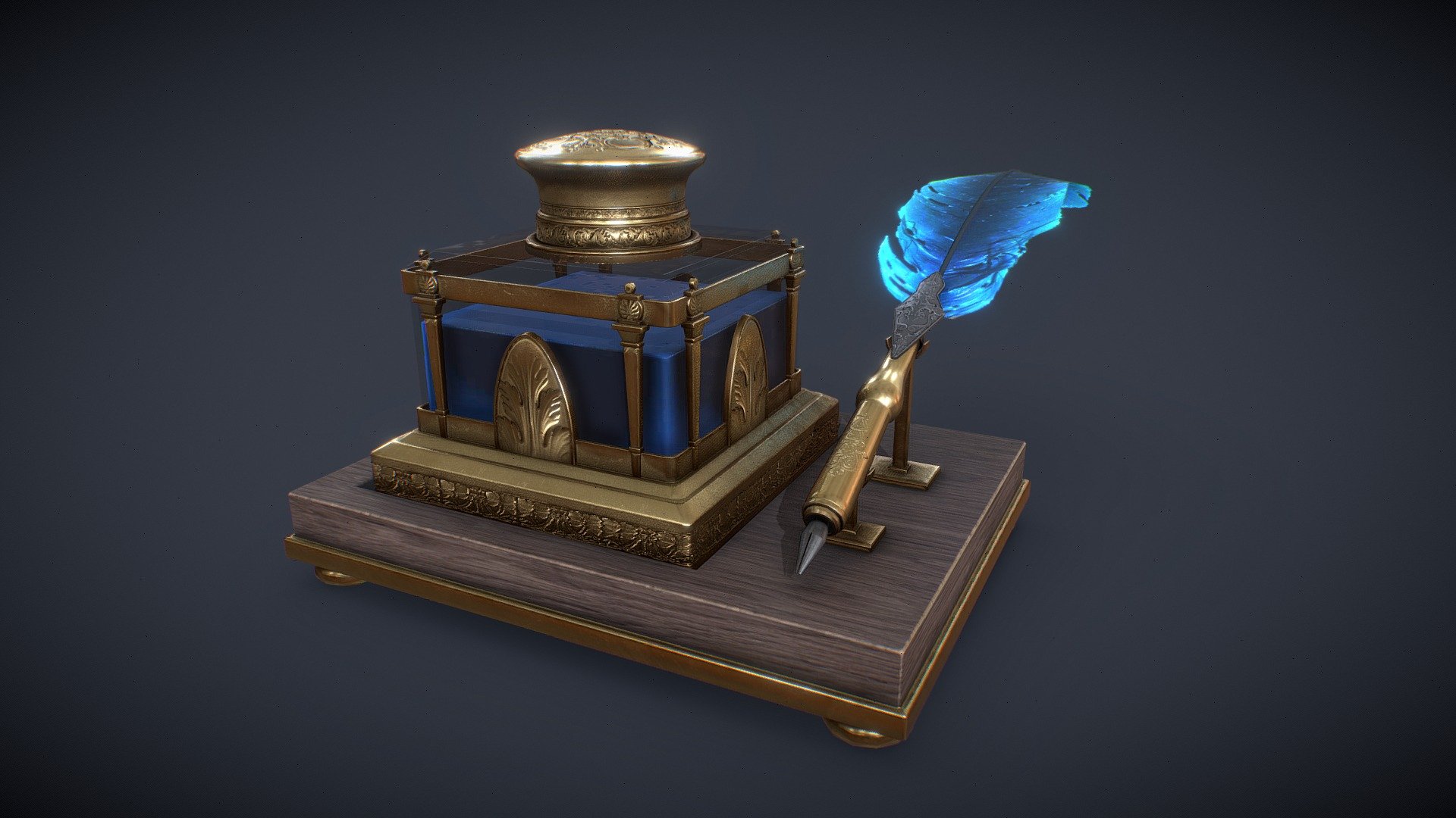 Inkwell_Victorian - Buy Royalty Free 3D model by Elkandar [db8ecb1 ...