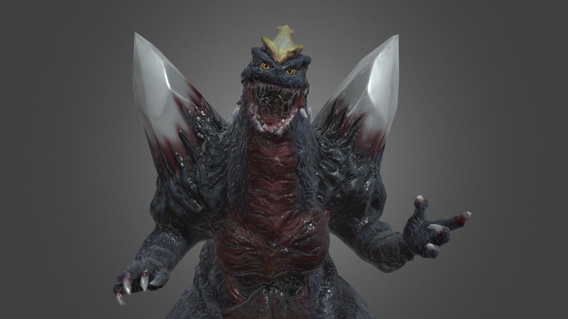 SpaceGodzilla - Download Free 3D model by The Yakult man (@185684 ...