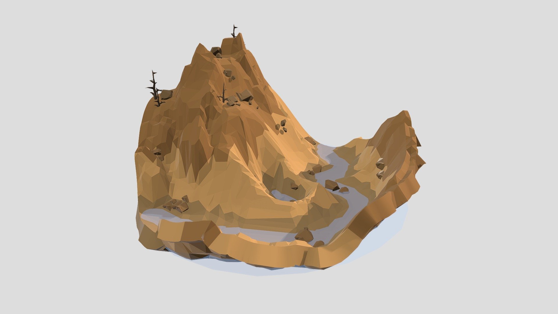 canyon low poly island - 3D model by wackojacko1 [db9303c] - Sketchfab