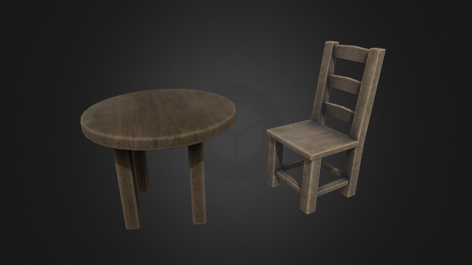 Saloon Table and Chair - Download Free 3D model by yevheniia [db94a4d ...