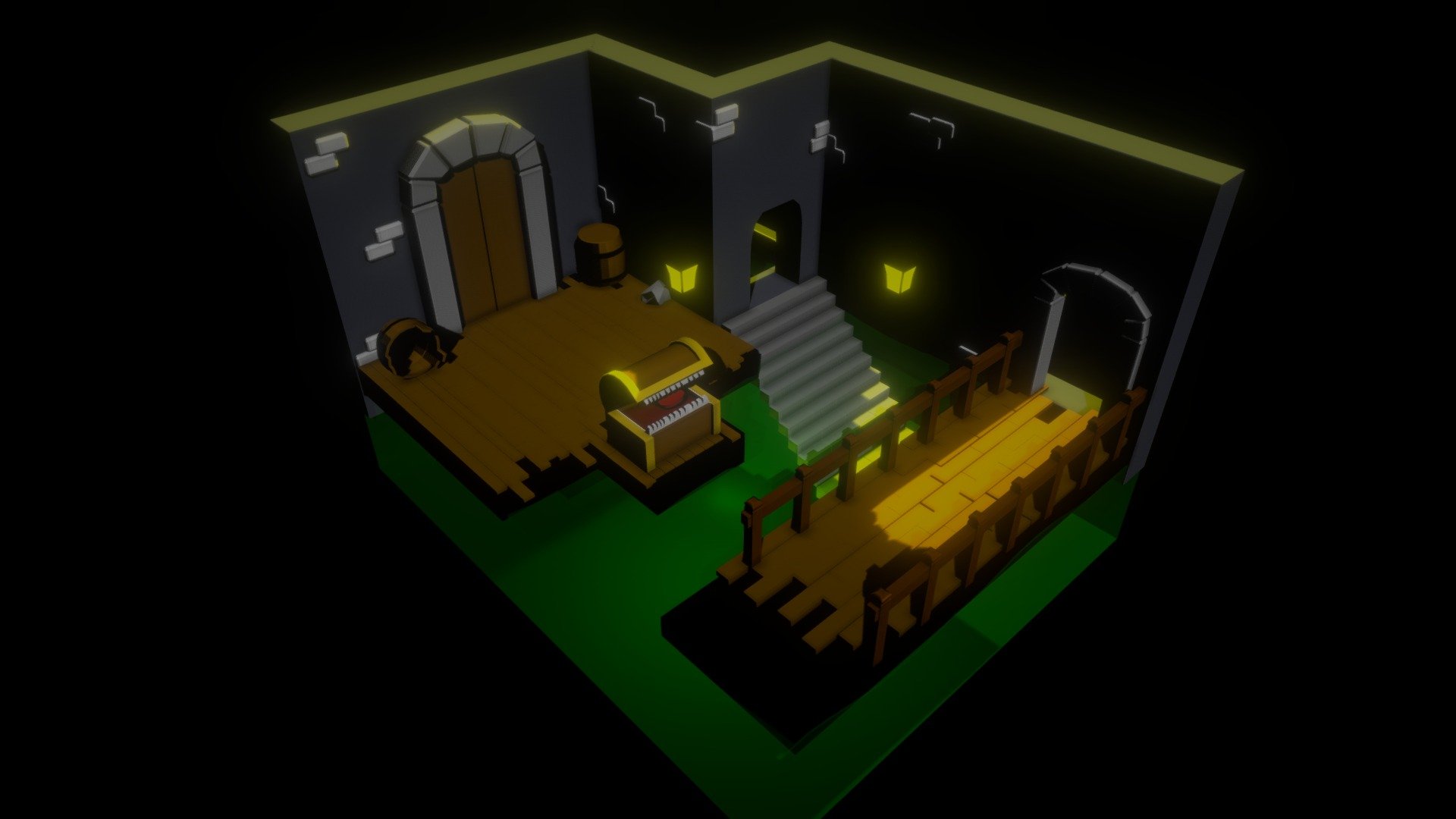 Dungeon - Download Free 3D model by Raphael Pelegrino (@SirArsenal ...