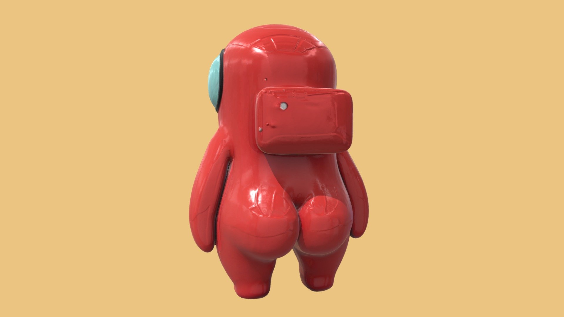 [Tripo] Thick Butt Among Us Glossy - Download Free 3D model by bit.chan ...