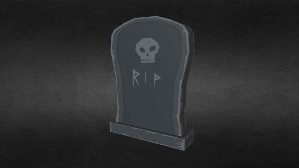 Low-Poly Tombstone (Spooky Model Series, 3/6) - 3D model by cj_creates ...