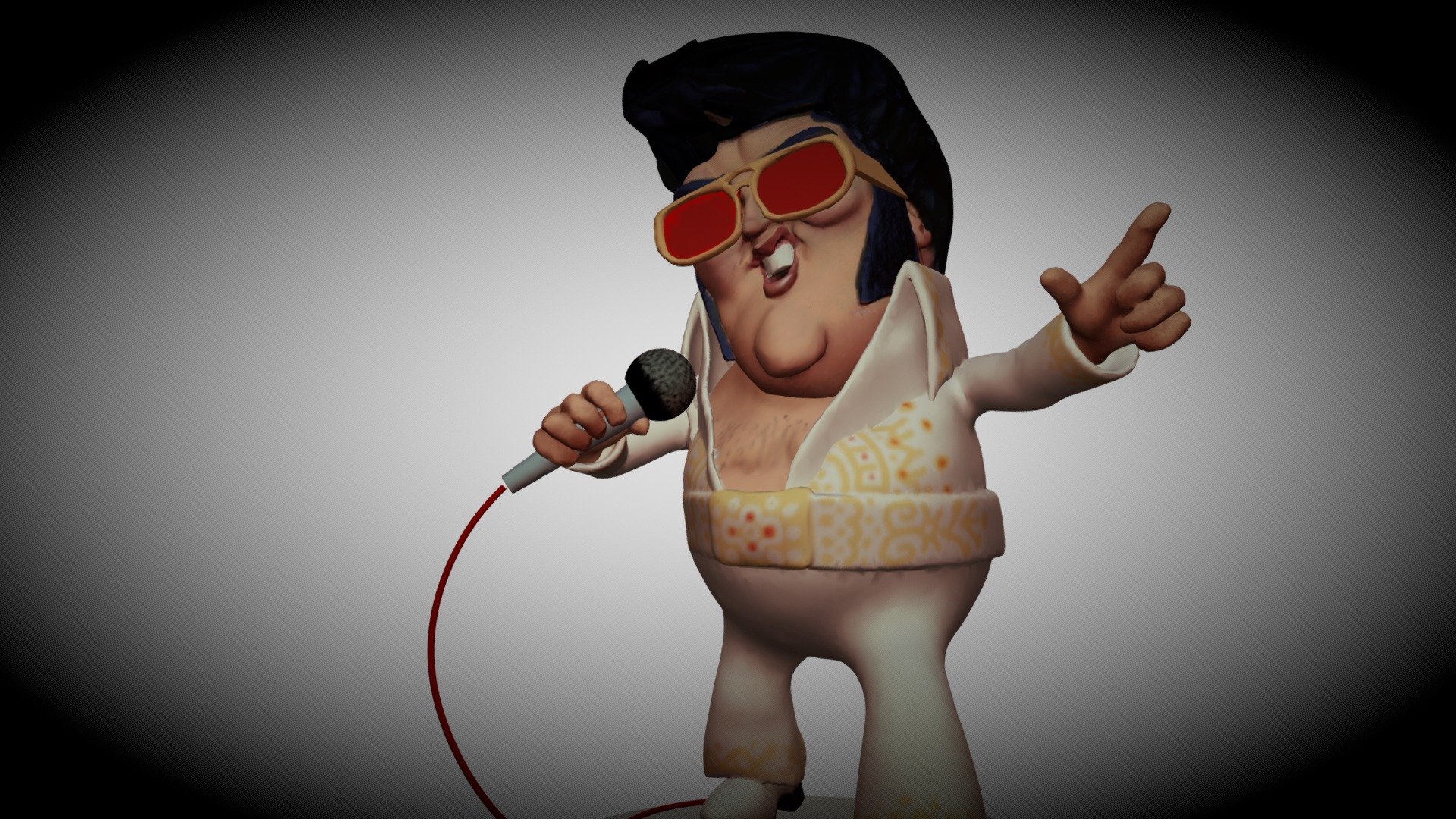 Funny Elvis - 3D model by Stevesack [dba0da3] - Sketchfab