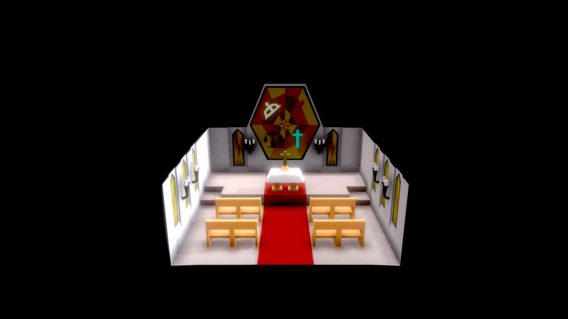 Church - Level Design - 3D model by arthur_muliterno [dba0f41] - Sketchfab