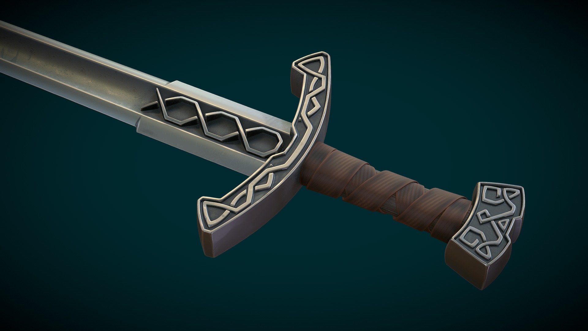 Steel sword - 3D model by angryarcticfox [dba4148] - Sketchfab