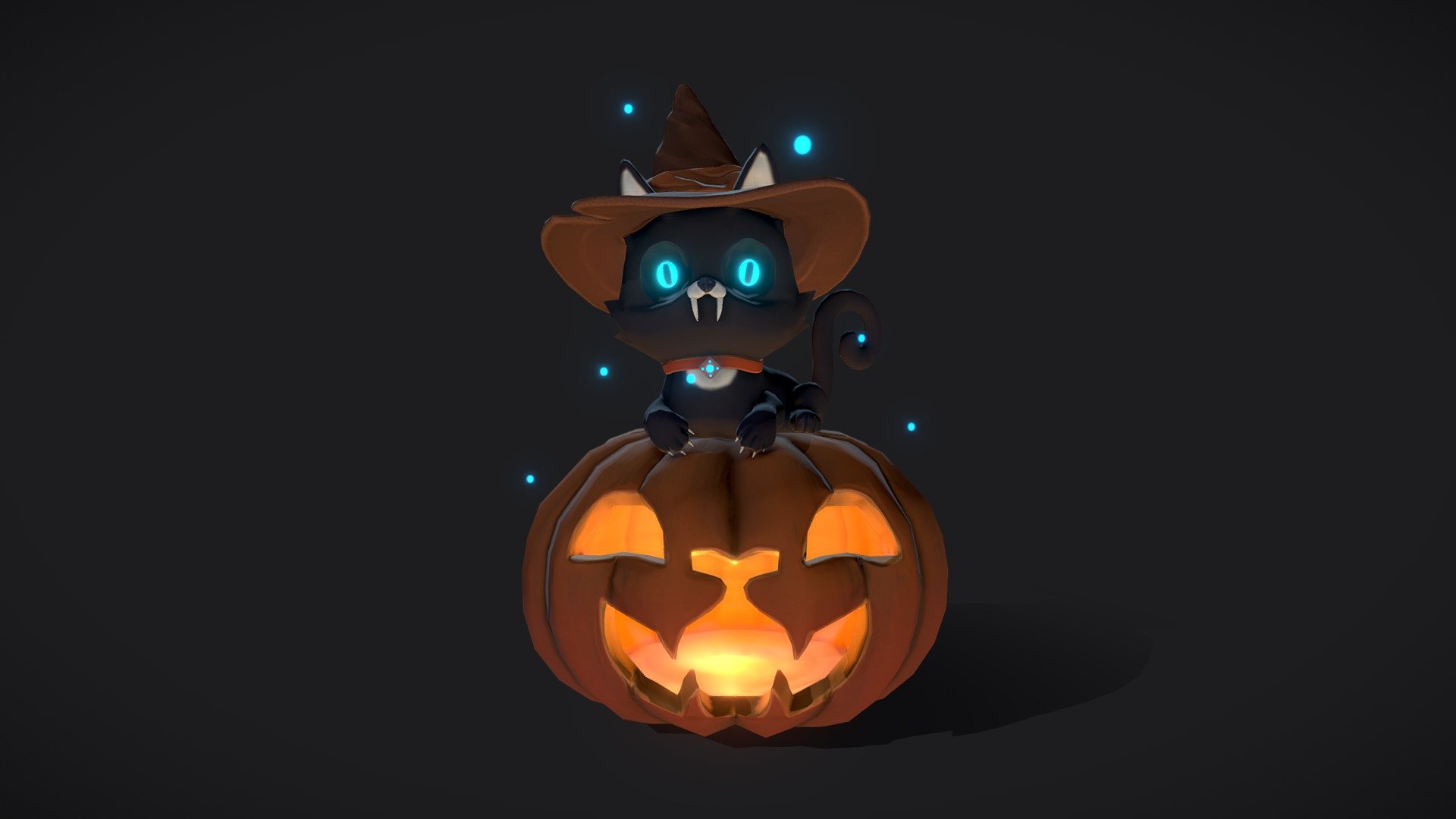 The Halloween cat - Download Free 3D model by Enkarra [dba541e] - Sketchfab