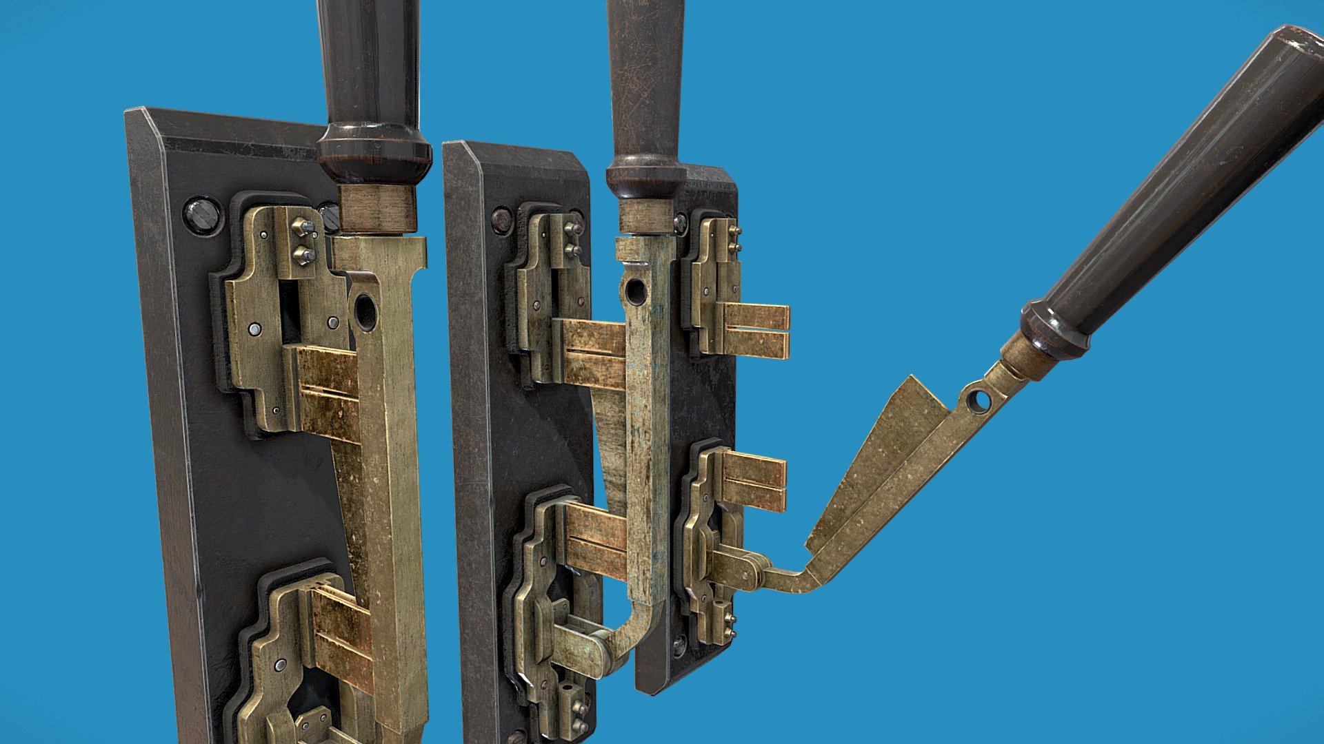 Early 1900s Knife Switches Type D - Download Free 3D model by Mad ...