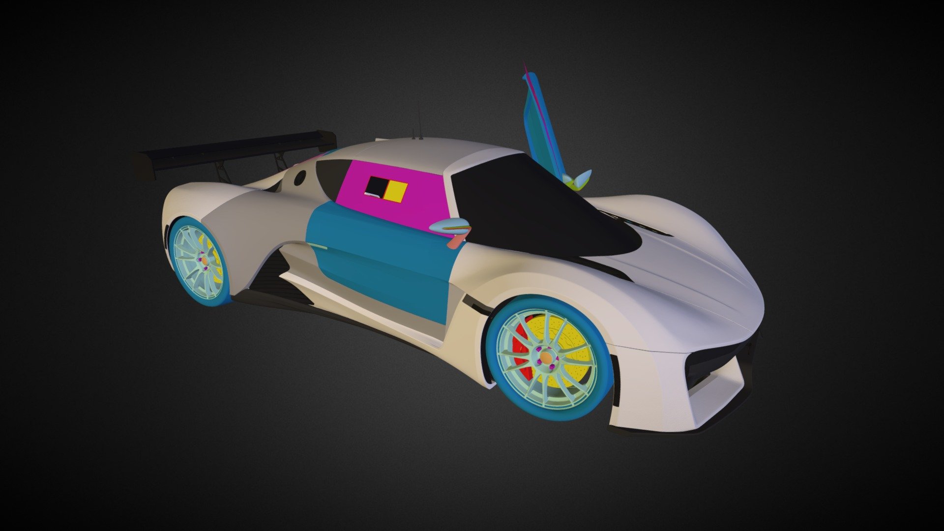 Supercar 3D (Track version) - 3D model by D. TULGA (@3dtulga) [dbab54b ...