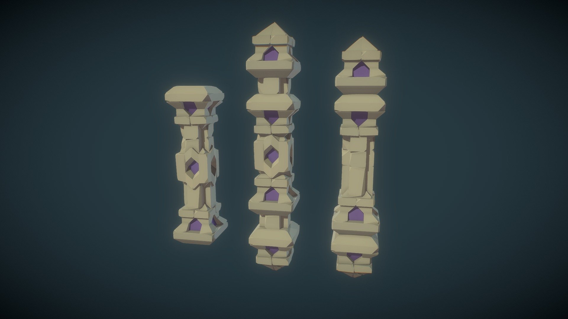 Pillar Test - Poly Series - 3D model by BitGem [dbaed31] - Sketchfab