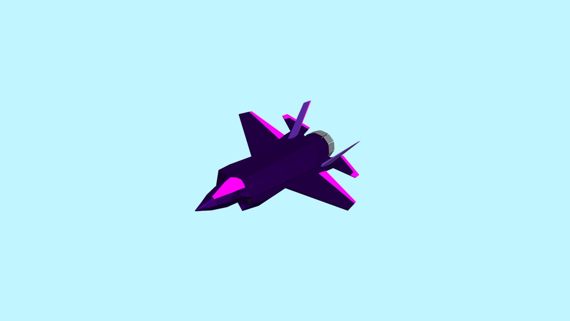 Low Poly Purple Fighter Jet - 3D model by Homeannor [dbb1614] - Sketchfab