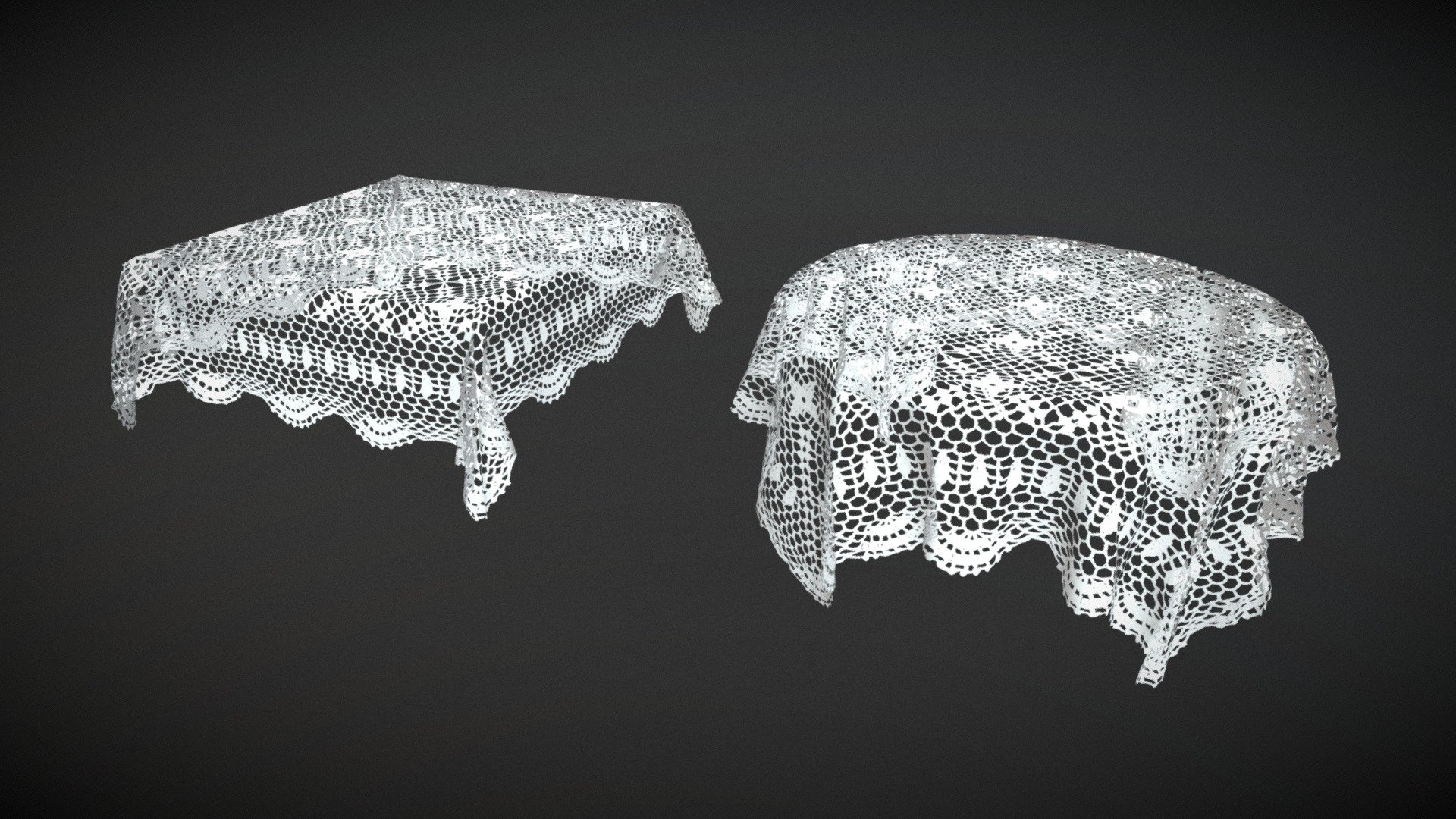 Lace hollowed out tablecloth - Download Free 3D model by xinige ...