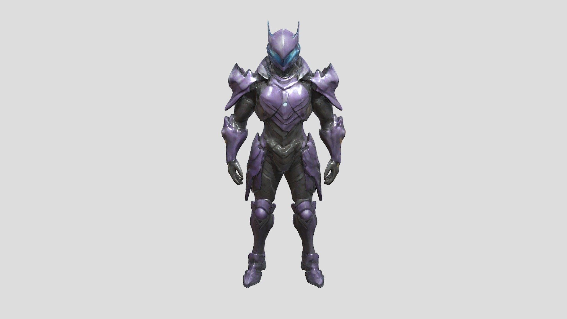 Purple Armored Warrior - Download Free 3D model by david.com.dsn ...