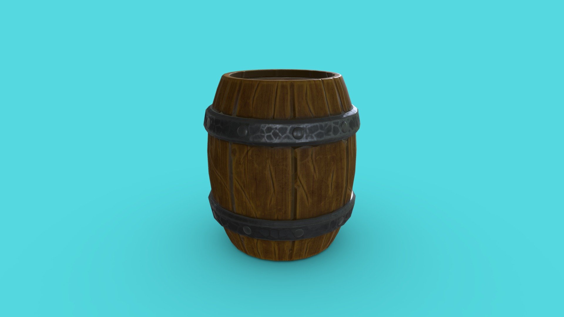 Stylized Wooden Barrel - 3D model by Lucas Alves (@Caveirao) [dbb81ae ...