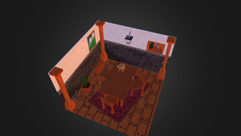 Low Poly Room - 3D model by michaelyanto [dbb8393] - Sketchfab