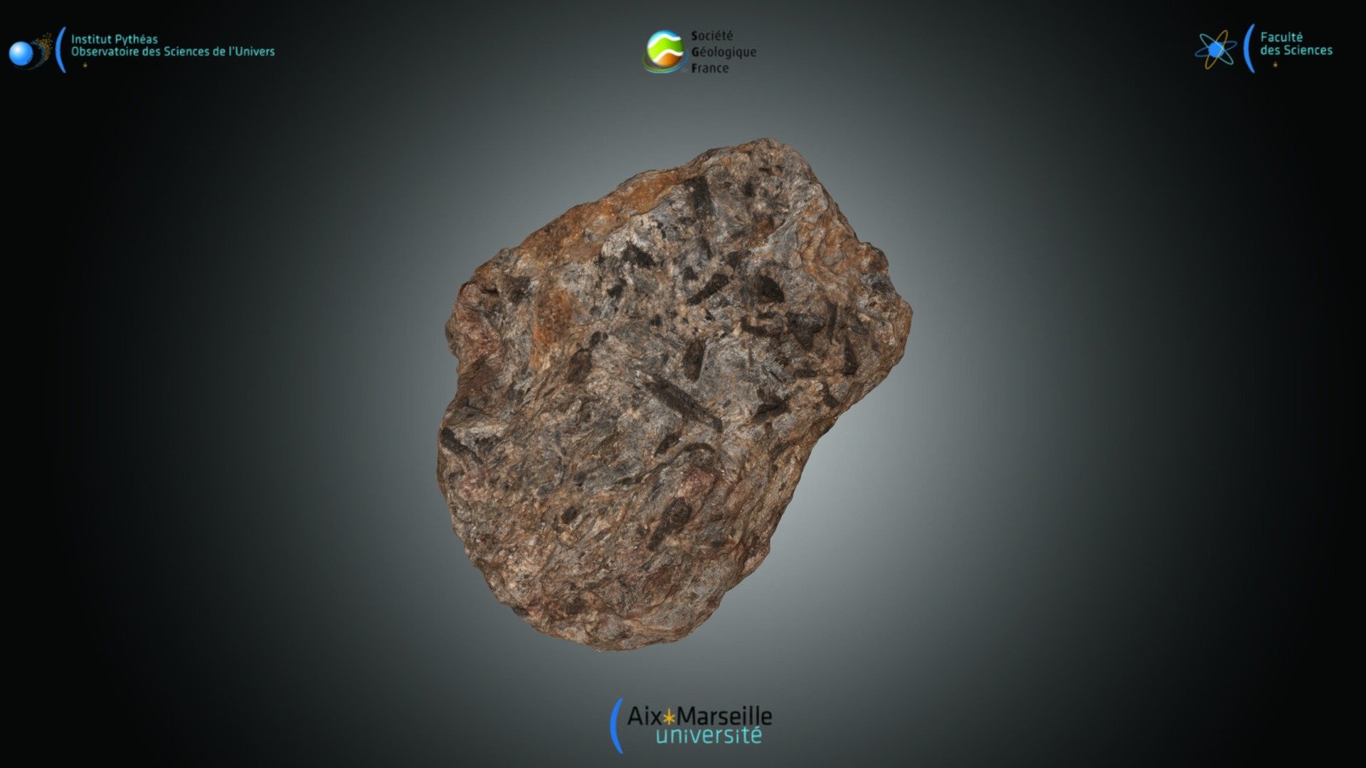 Roche - Micaschiste staurotide, disthène, grenat - Download Free 3D ...