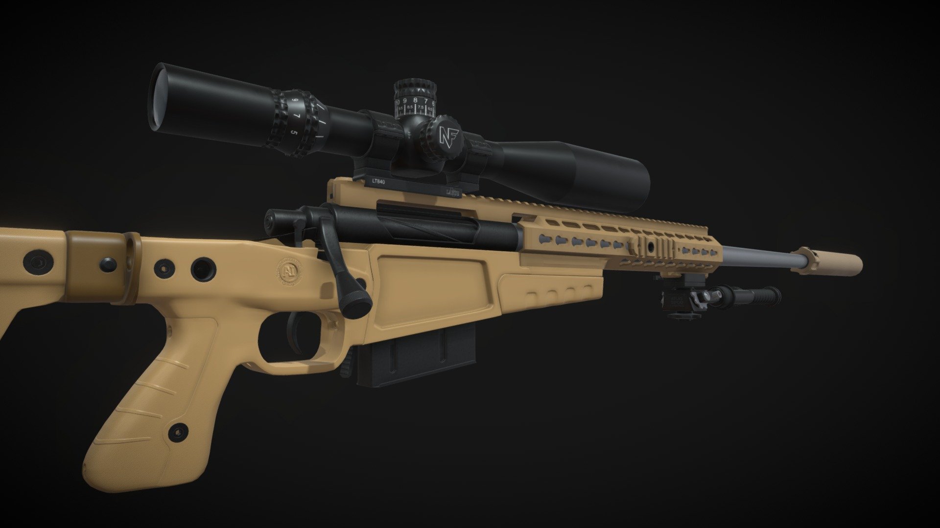 Mk_13_Mod7 Sniper Rifle - 3D model by DavidSpyker87 [dbbdbe1] - Sketchfab