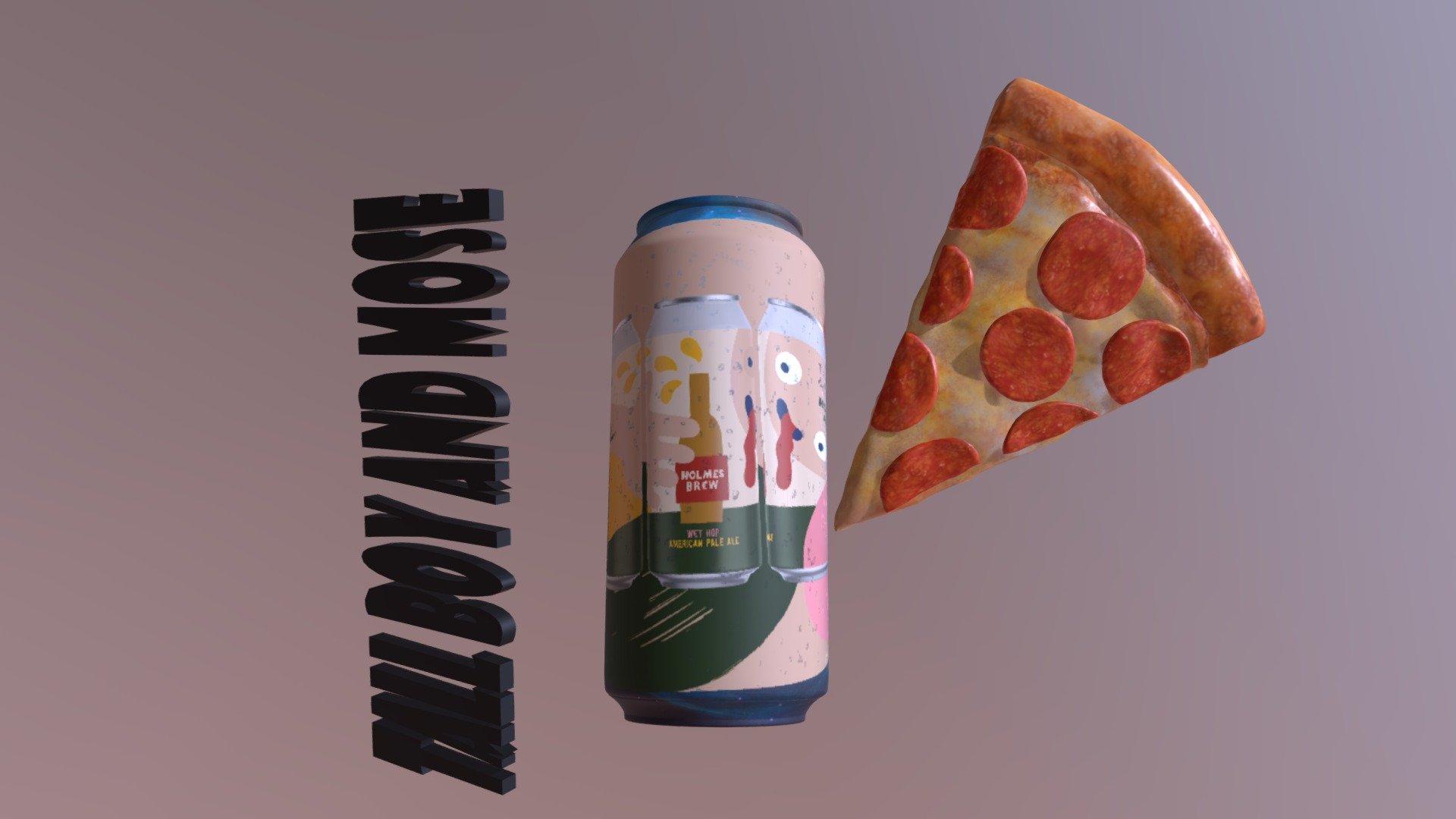 PIZZA BEER - Download Free 3D model by Sullivan Studios ...
