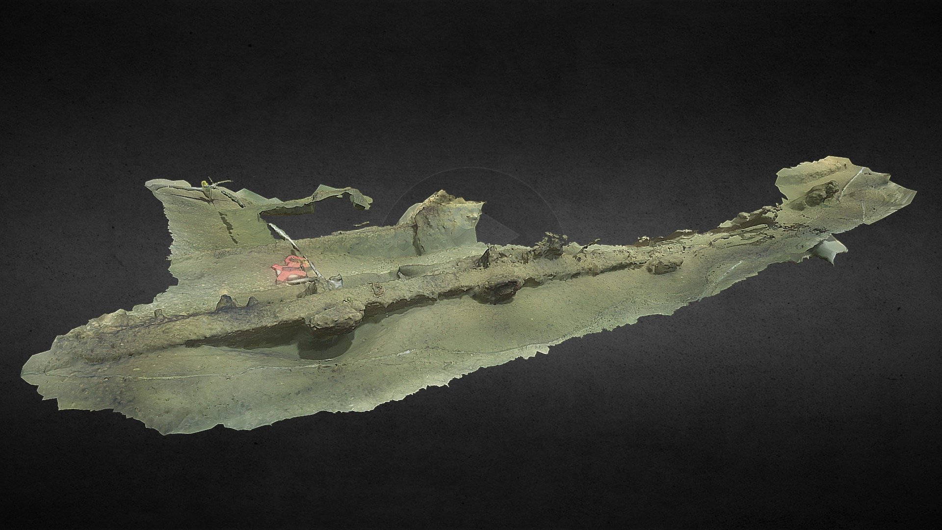 Triple deadeye blocks shipwreck (NCN 34303) - Download Free 3D model by ...