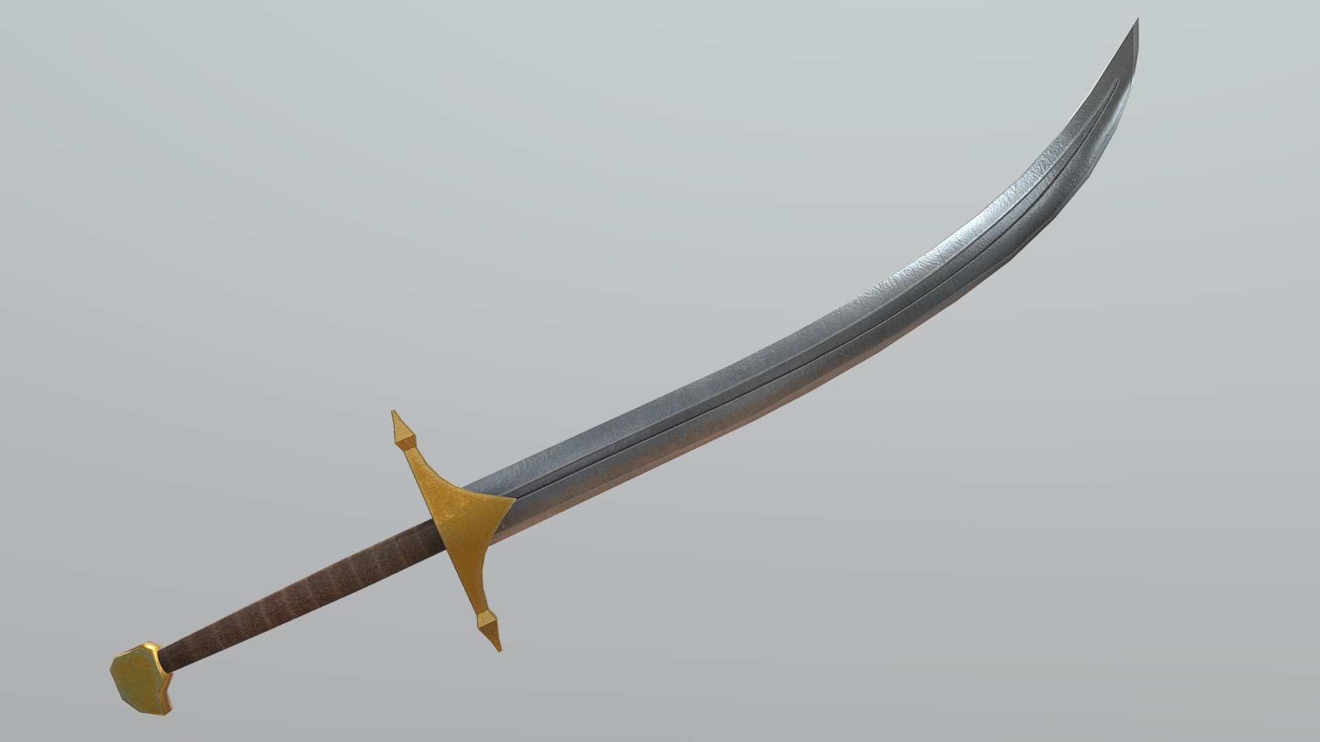 Large Scimitar (Free model) - Download Free 3D model by WixZ (@wixz42 ...