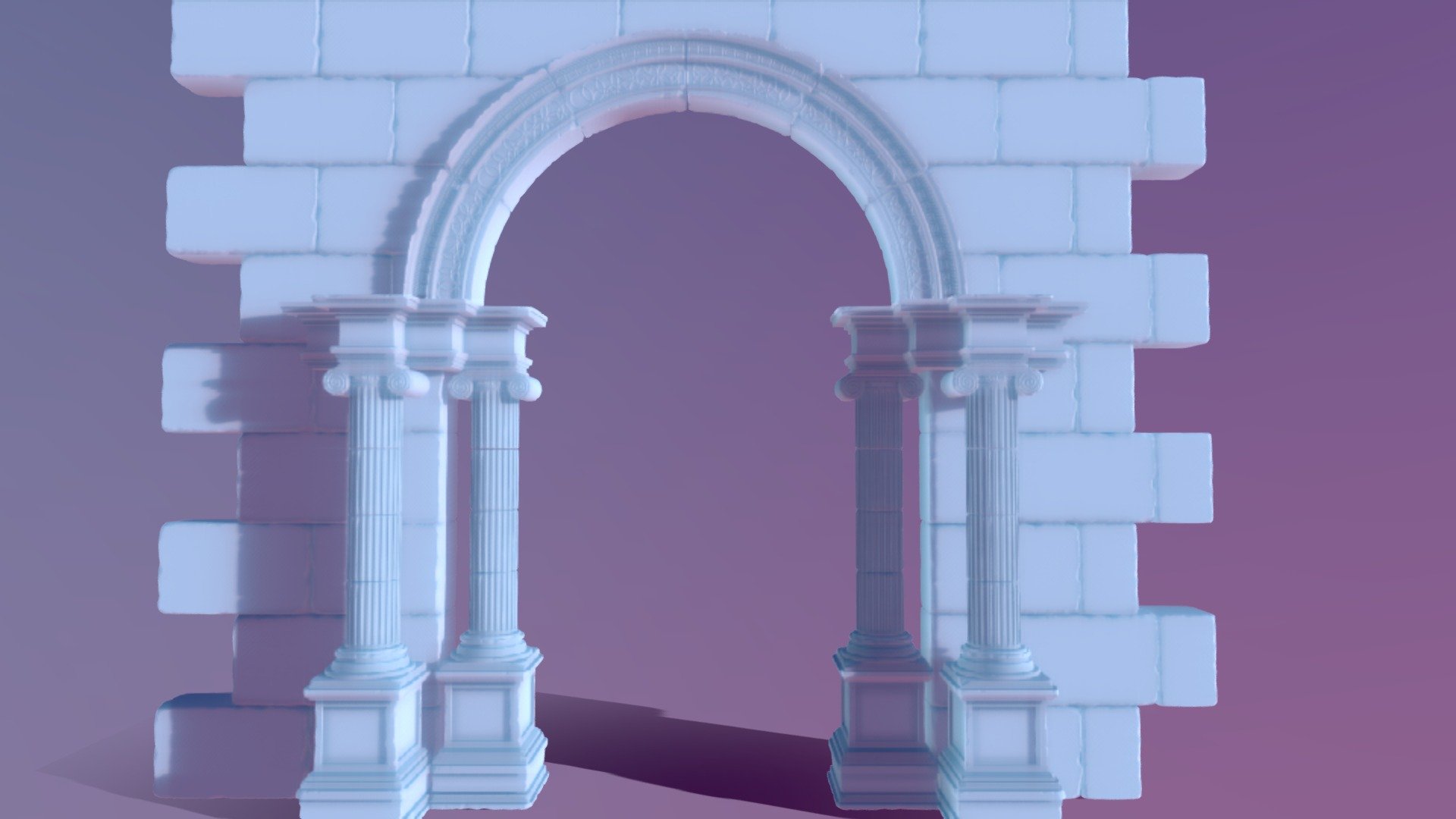 Architectural Archway Structure 01 - Buy Royalty Free 3D model by ...