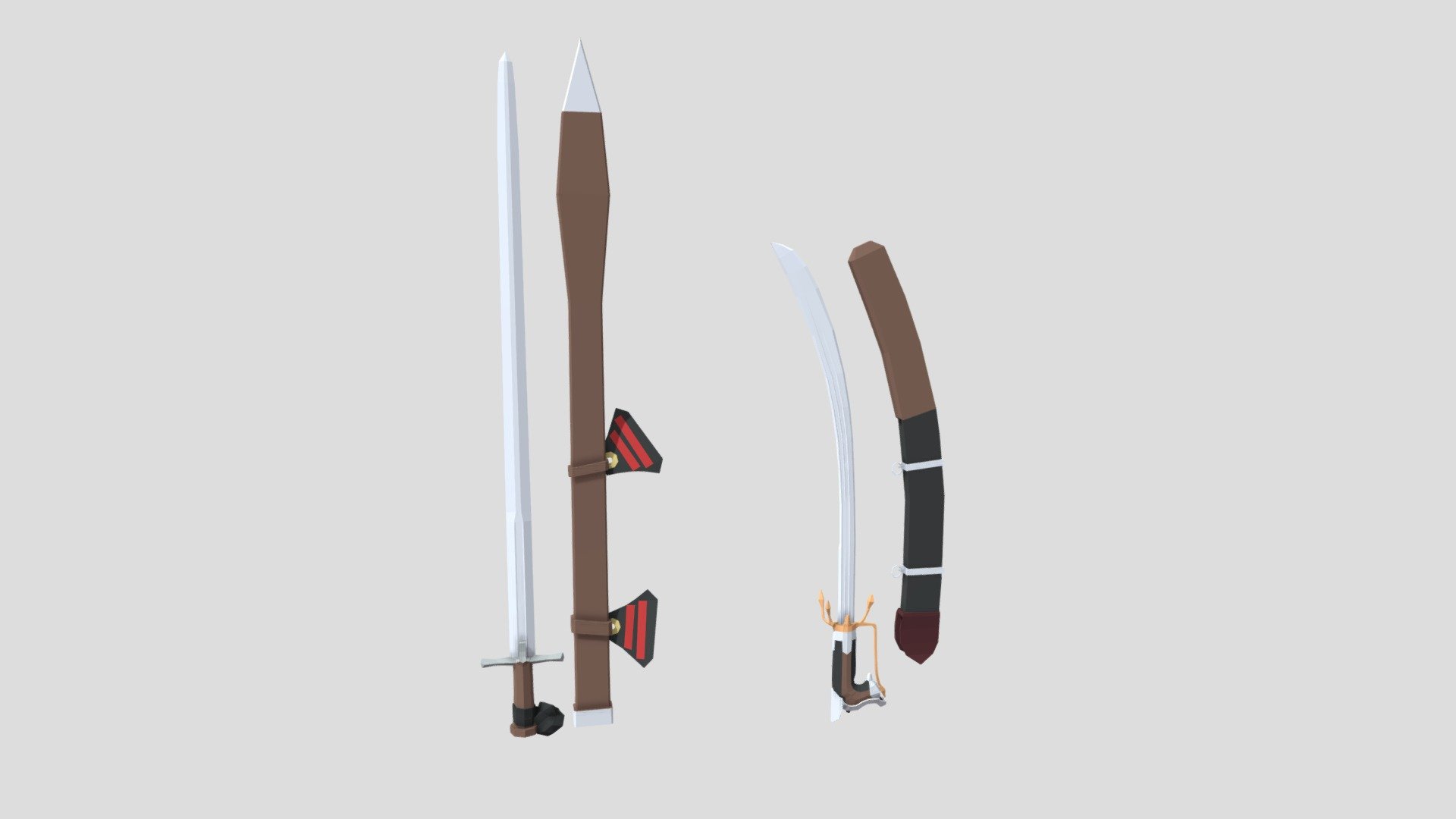 Low-Poly North African Swords - Download Free 3D model by Brunoszwa ...