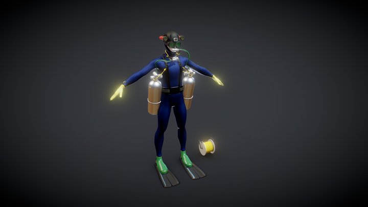 Diver 3D models - Sketchfab