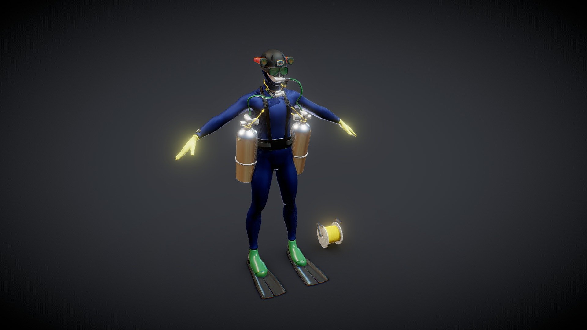 Diver Base Model - Buy Royalty Free 3D model by TankStorm [dbc7891 ...