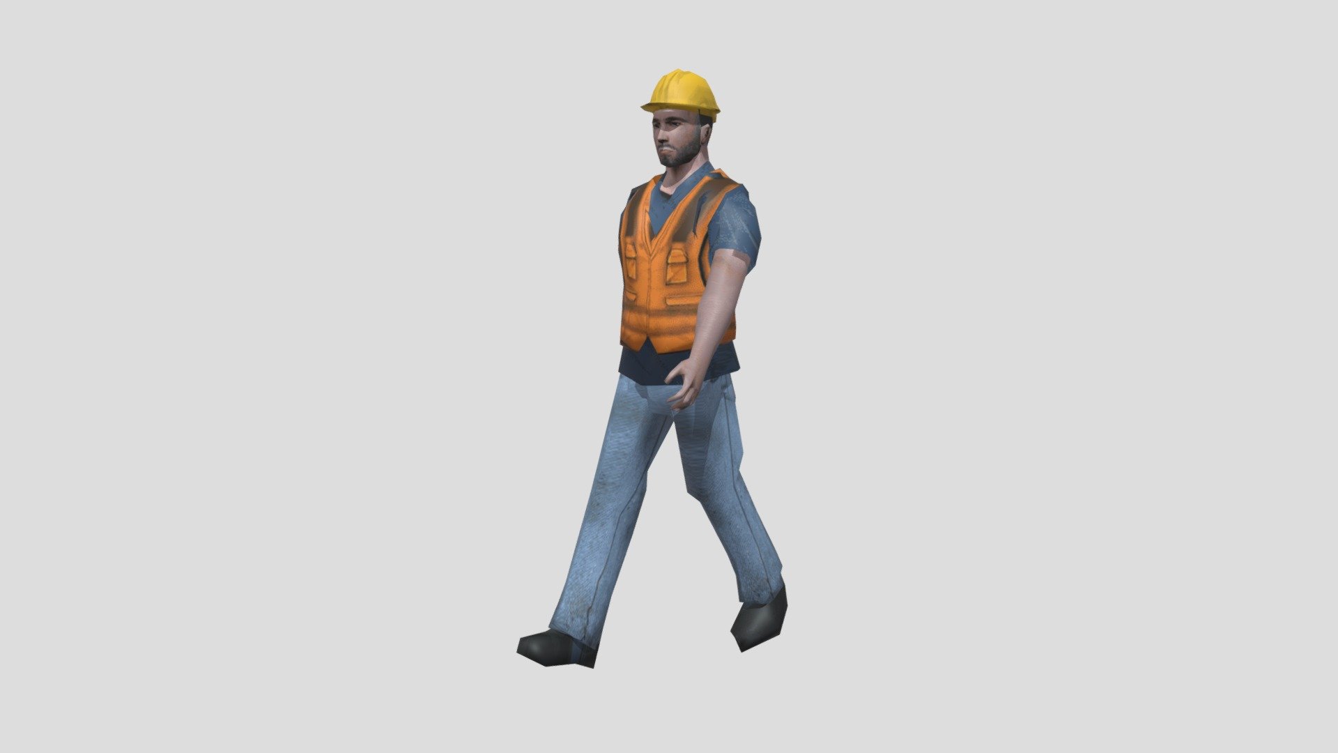 Construction Worker 1 (Walking) 1A - Buy Royalty Free 3D model by ...