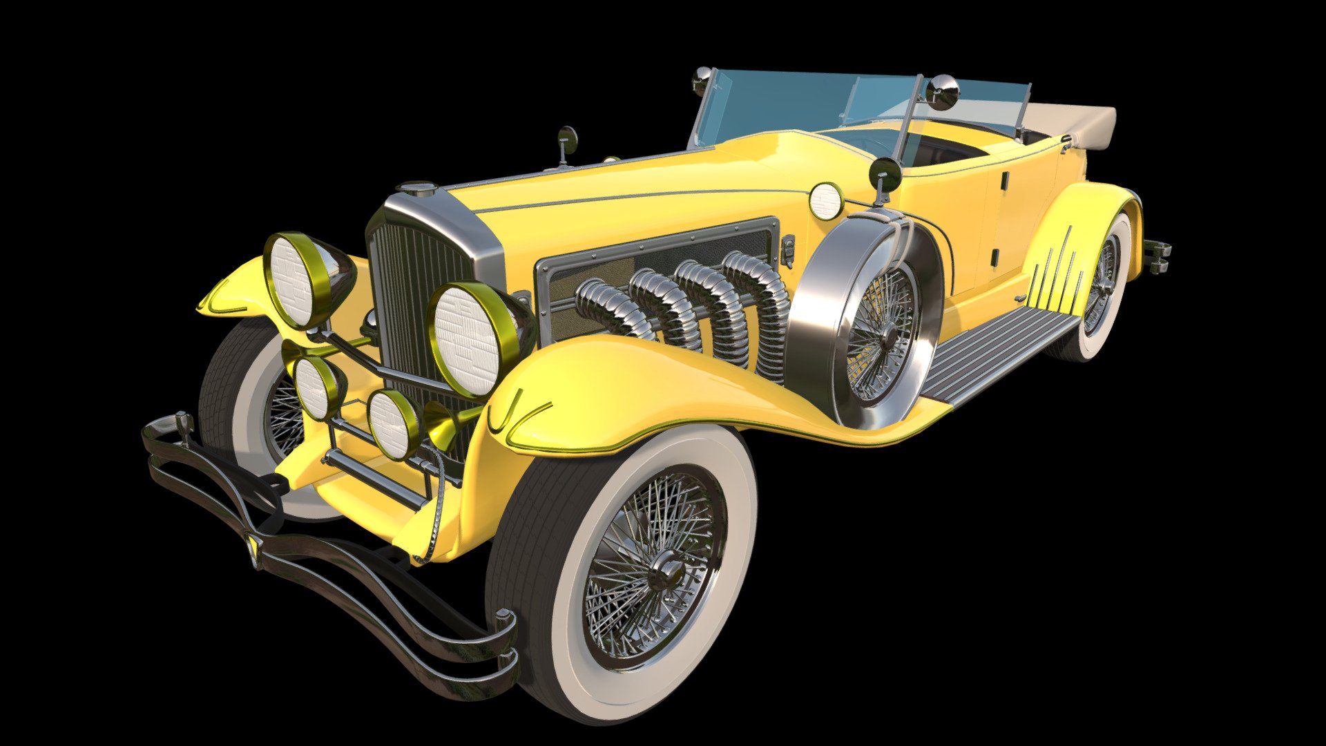 Classic Gatsby Car - Buy Royalty Free 3D model by Antonio Rossini ...