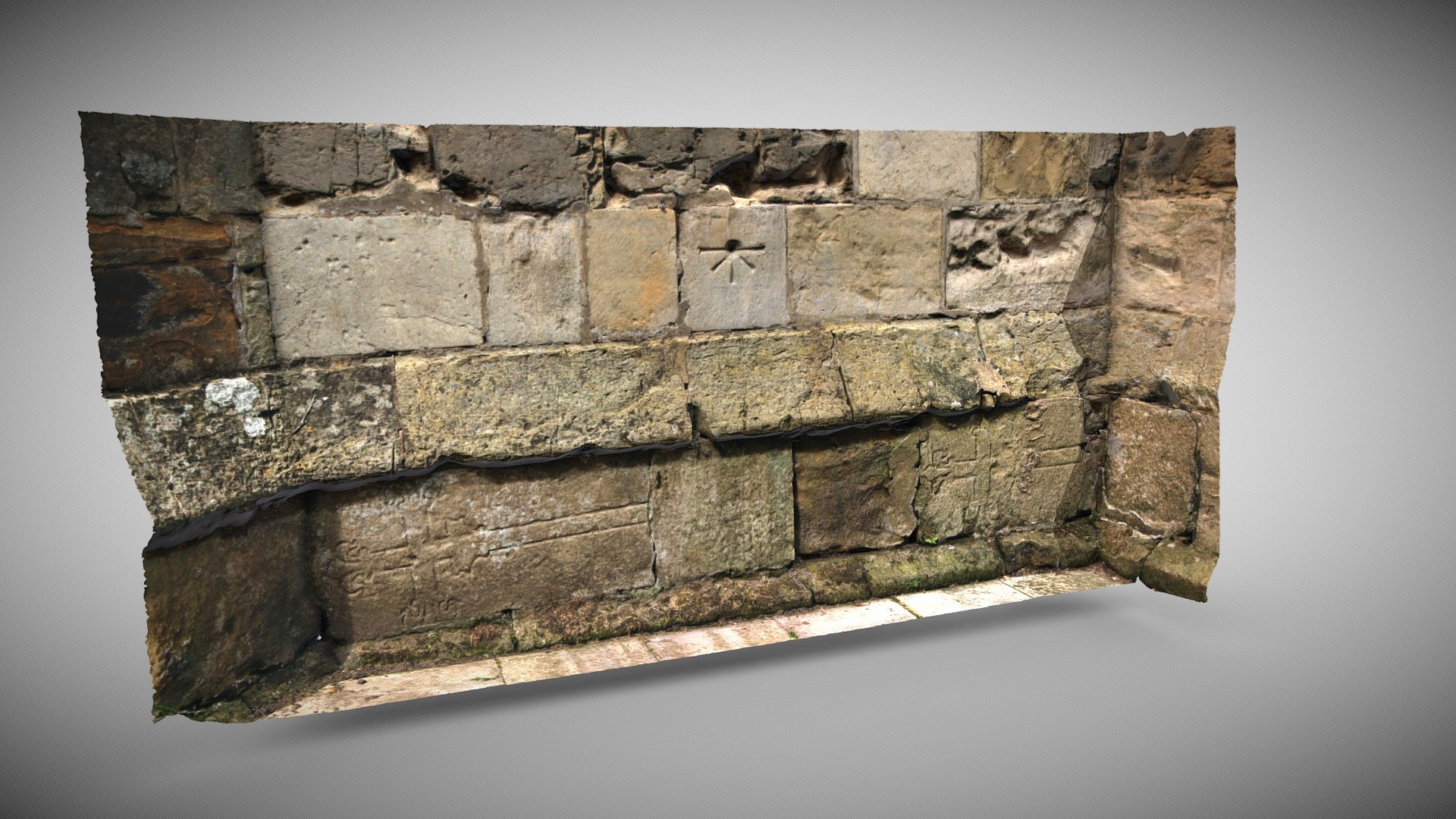 Reused Fragments in Tower Wall, Sutton - Buy Royalty Free 3D model by ...