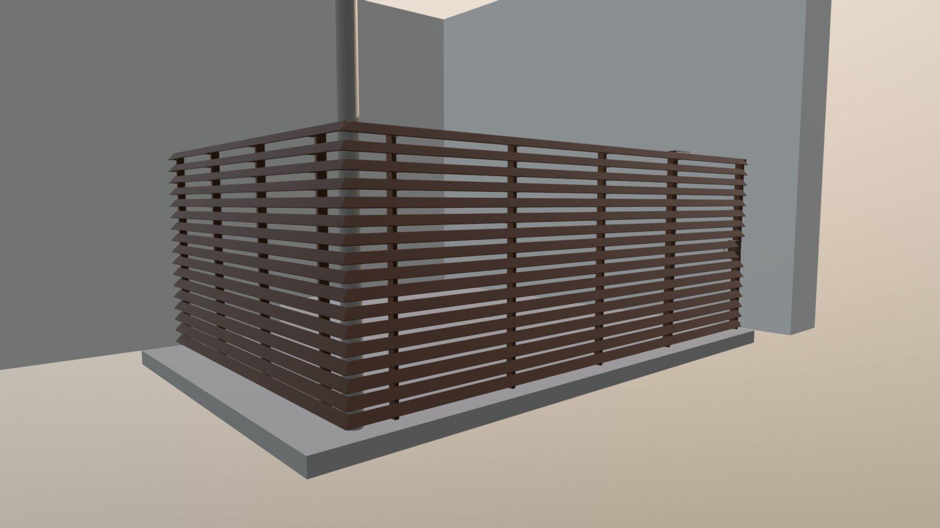 Courtyard Louver Fence Isaacs Res - 3D model by ryanpendarvis [dbd64b9 ...