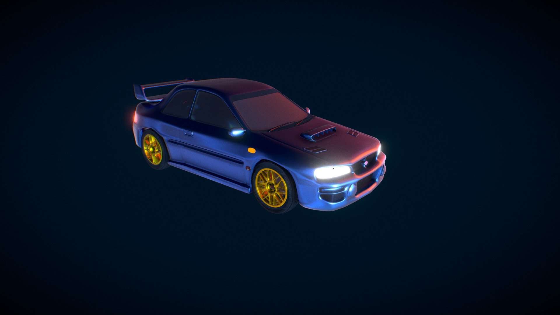 Subaru Impreza 22B_v2 - Download Free 3D model by Lukas Scheermann ...