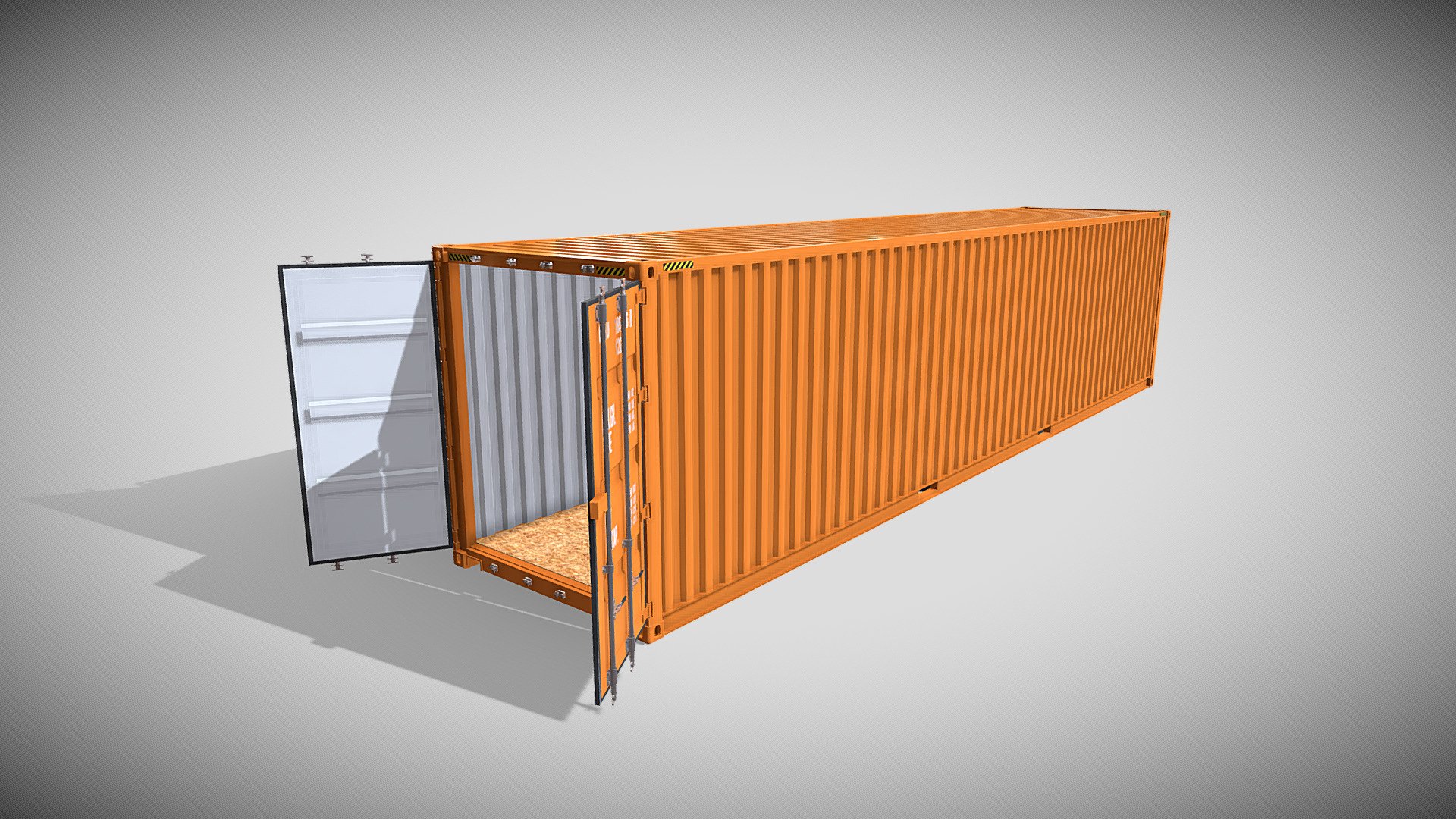 40ft Shipping Container High Cube - Buy Royalty Free 3D model by ...