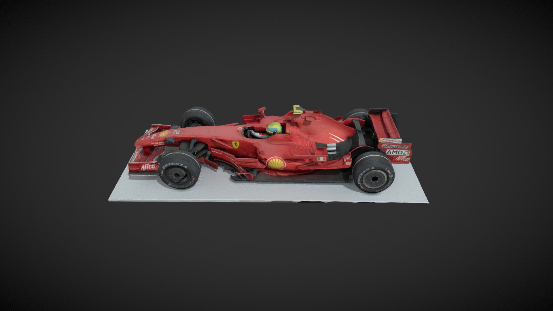 Ferrari F2008 Formule1 Car #2 Felipe Massa - Download Free 3D model by ...